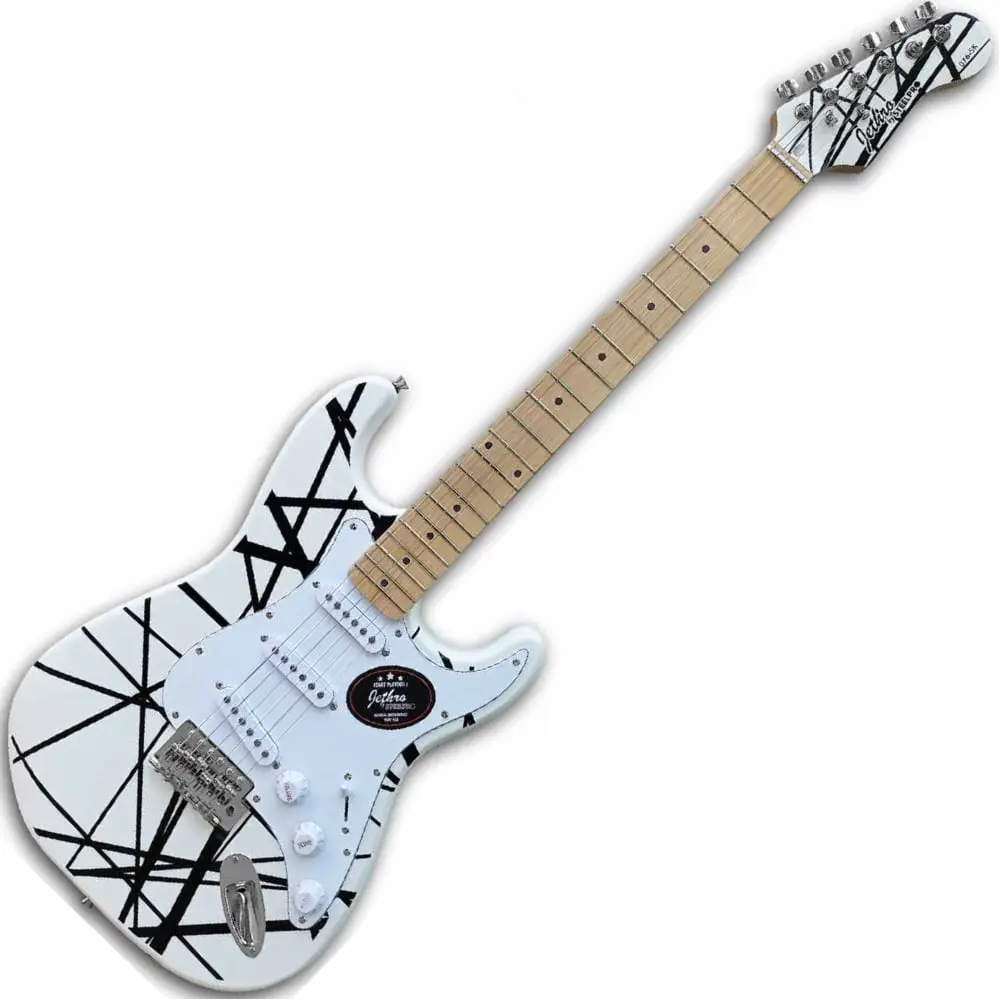 Kit Guitarra Jethro 076-SK HSS | Stripe Blanco/Negro ⚡